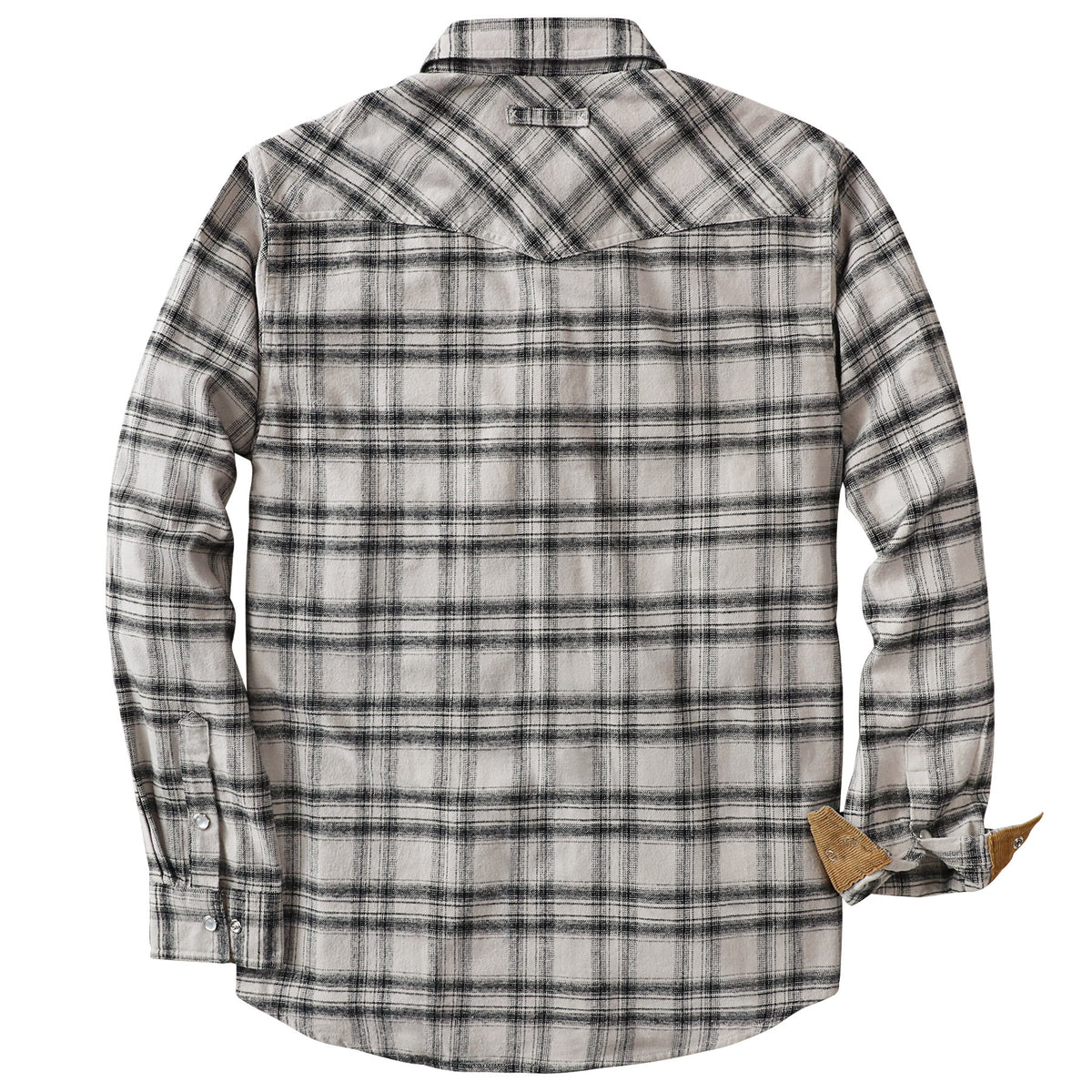 Dubinik® 6oz Men's Long Sleeve Pearl Snap Midweight Flannel Casual Wes