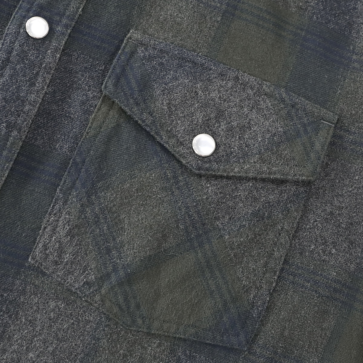 Dubinik® 6oz Men's Long Sleeve Pearl Snap Midweight Flannel Casual Wes
